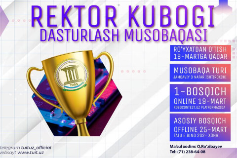 📣 Attention! A team programming competition will be held as part of the "Rector's Cup ...